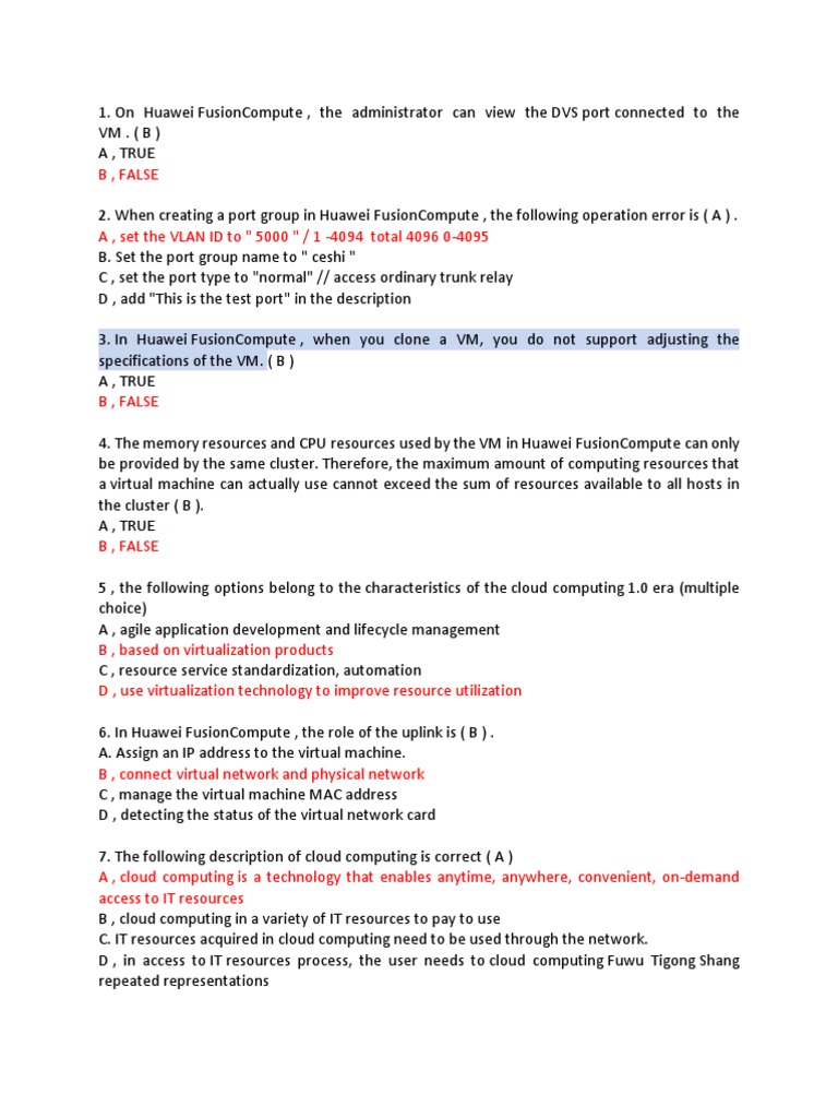 HCIA Cloud | PDF | Virtualization | Cloud Computing