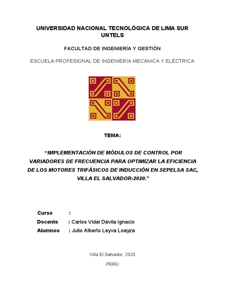 Monografia de Variador de Velocidad | PDF | Science | Ciencia aplicada