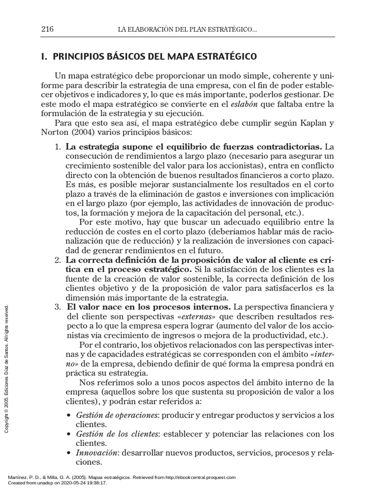 Mapas Estratégicos - (I. PRINCIPIOS BÁSICOS DEL MAPA ESTRATÉGICO) | PDF ...
