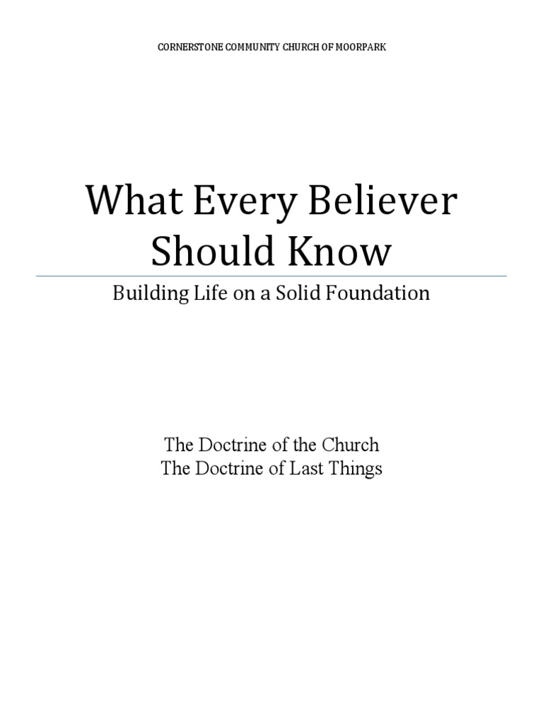 Understanding Church Doctrine Essentials | PDF | Elder (Christianity ...