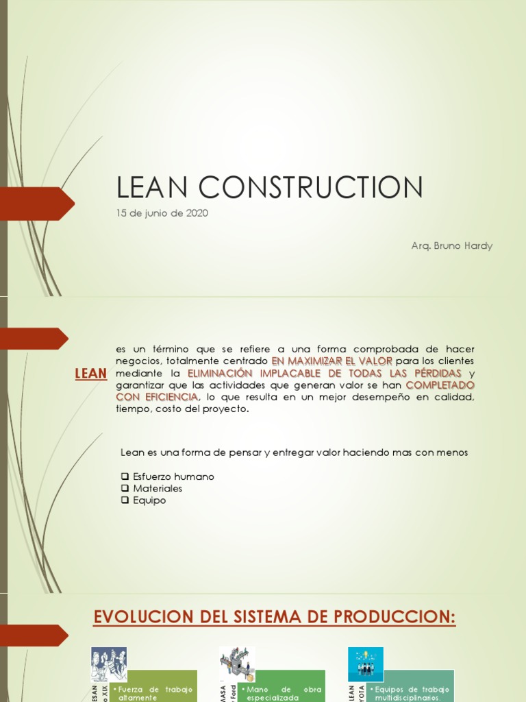 Lean Construction: Innovación en Construcción | PDF | Industrias ...