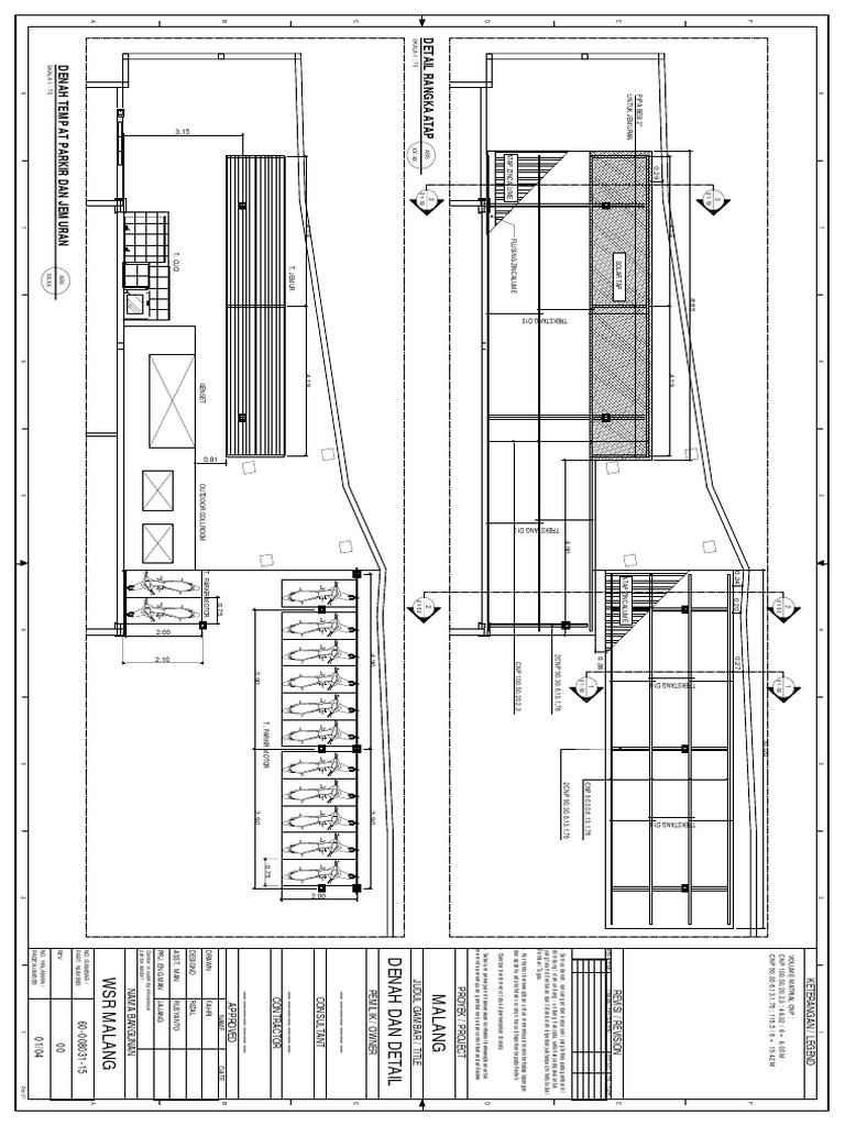 Denah & Detail Rangka Atap | PDF