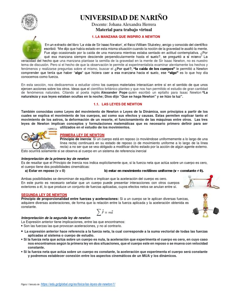 Leyes de Newton y Tipos de Fuerzas | PDF | Las leyes del movimiento de ...