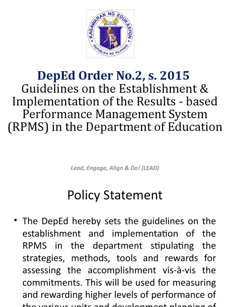 Deped | PDF | Goal | Performance Appraisal