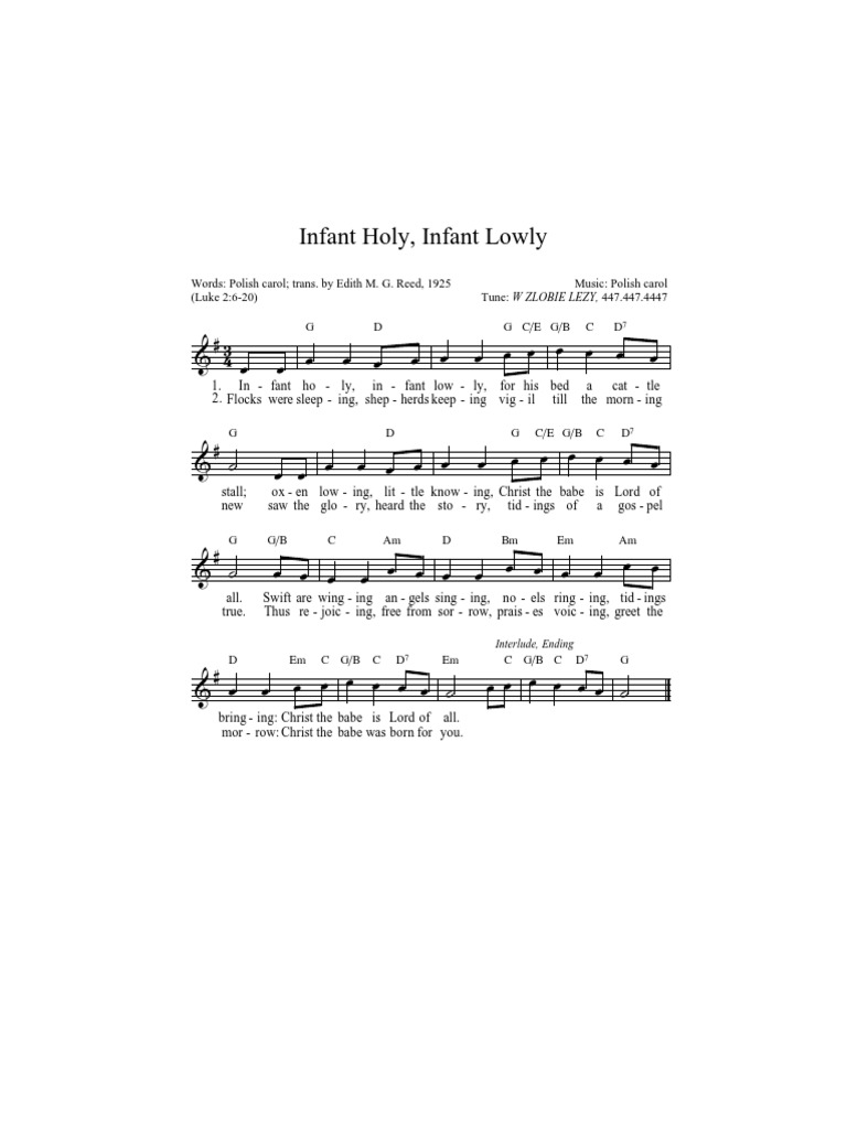 Infant Holy, Infant Lowly | PDF