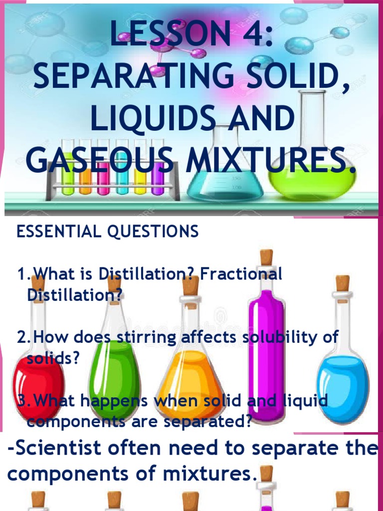 Grade 6 Lesson 4 | PDF | Distillation | Solution