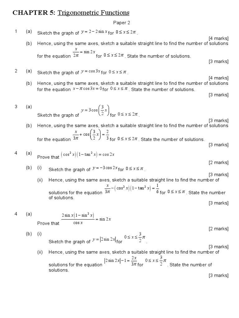 CHAPTER 5 Trigonometric Function (Revision) | PDF | Trigonometric ...