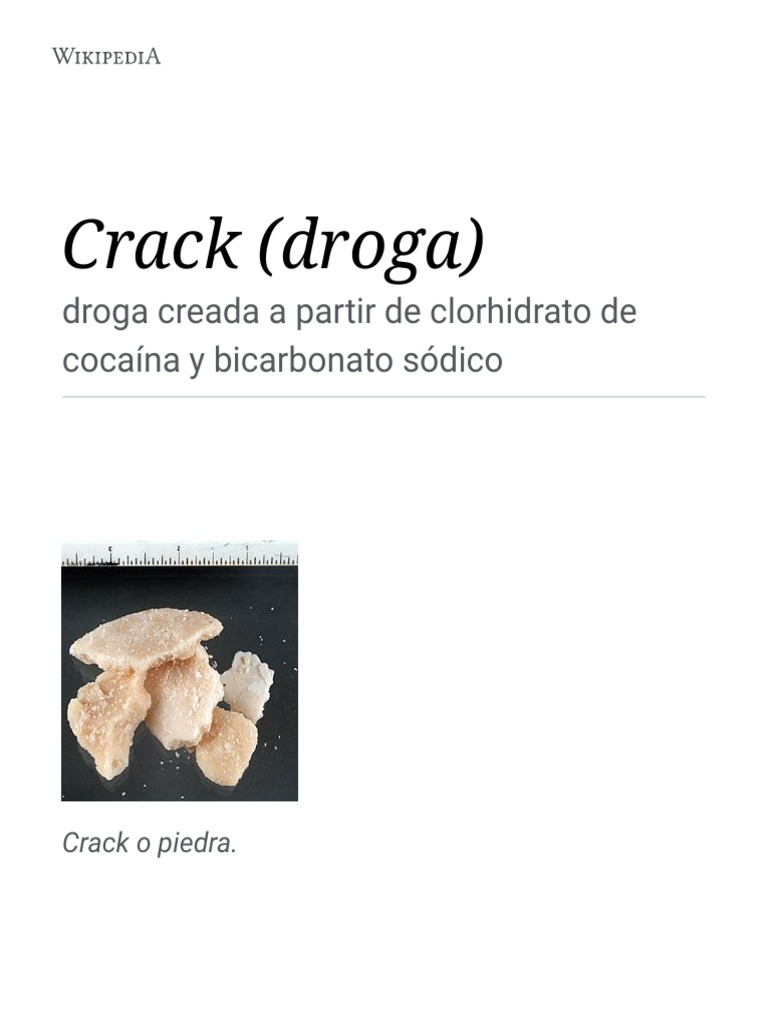 Crack (Droga) - Wikipedia, La Enciclopedia Libre PDF | PDF | Crack de ...
