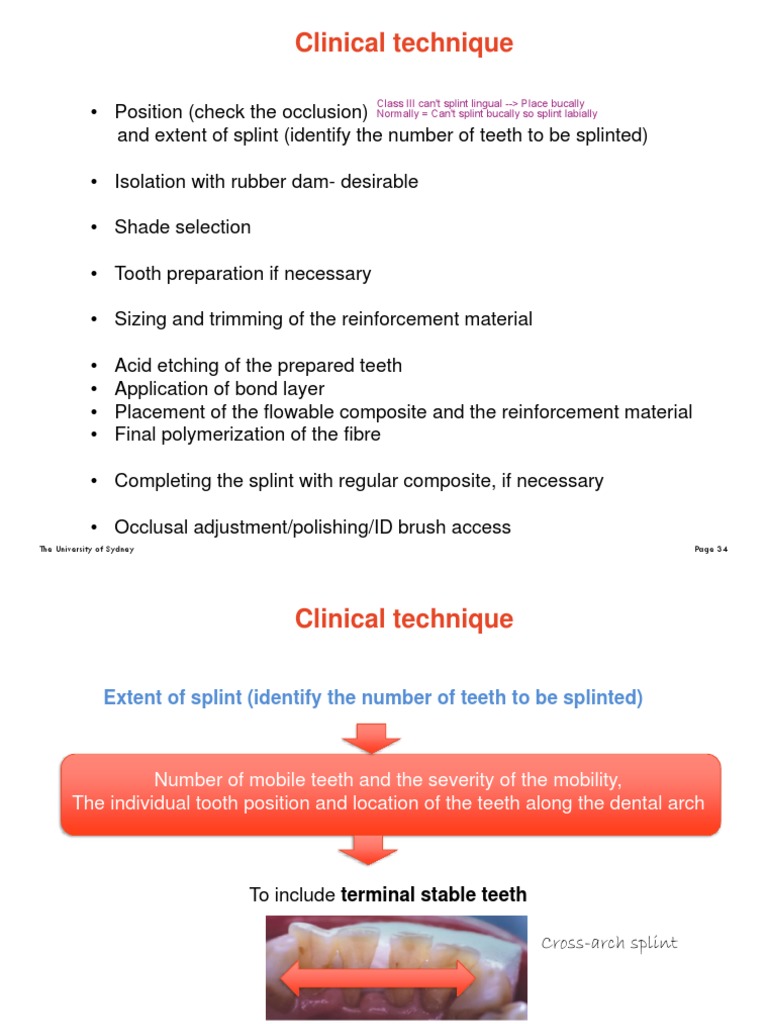 1 - Periodontal Splints Procedure+ | PDF | Dentistry | Mouth