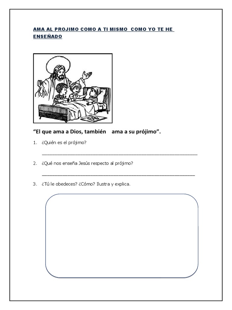 AMA AL PROJIMO COMO TI MISMO COMO YO TE HE ENSENADOale | PDF