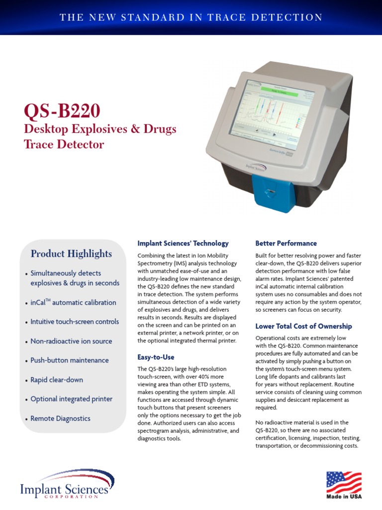 Implant Science QS-B220 | PDF | Touchscreen | Chemistry