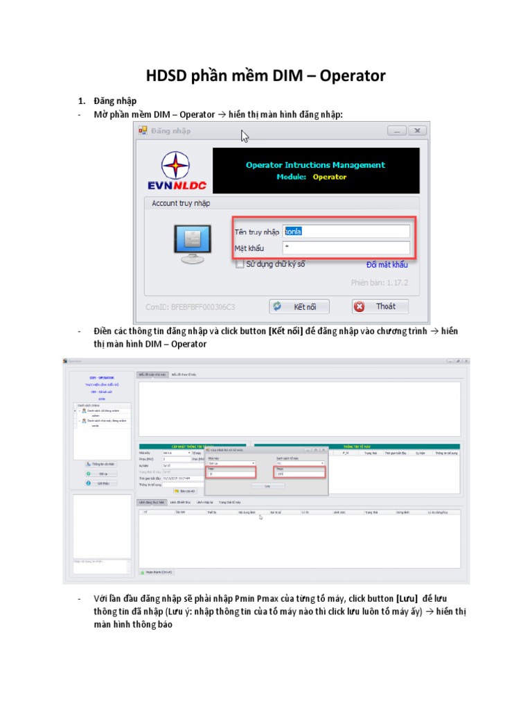 Hdsd Dim Operator Pdf