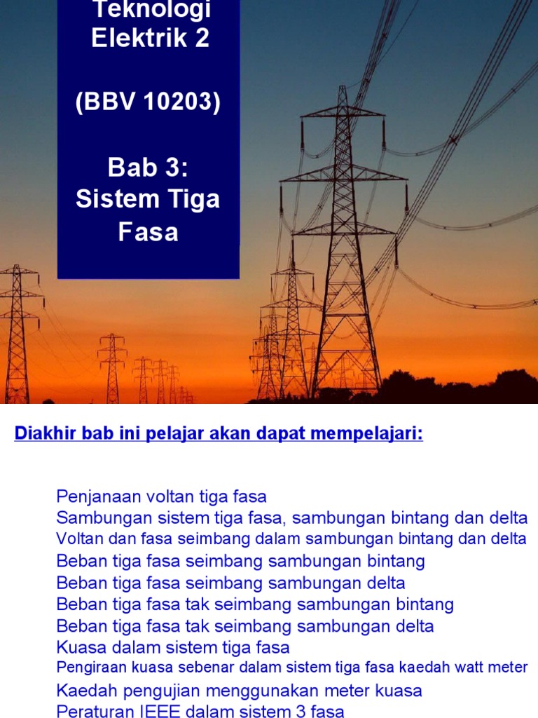 Bab3 Sistem 3 Fasa | PDF | Alternating Current | Electrical Engineering