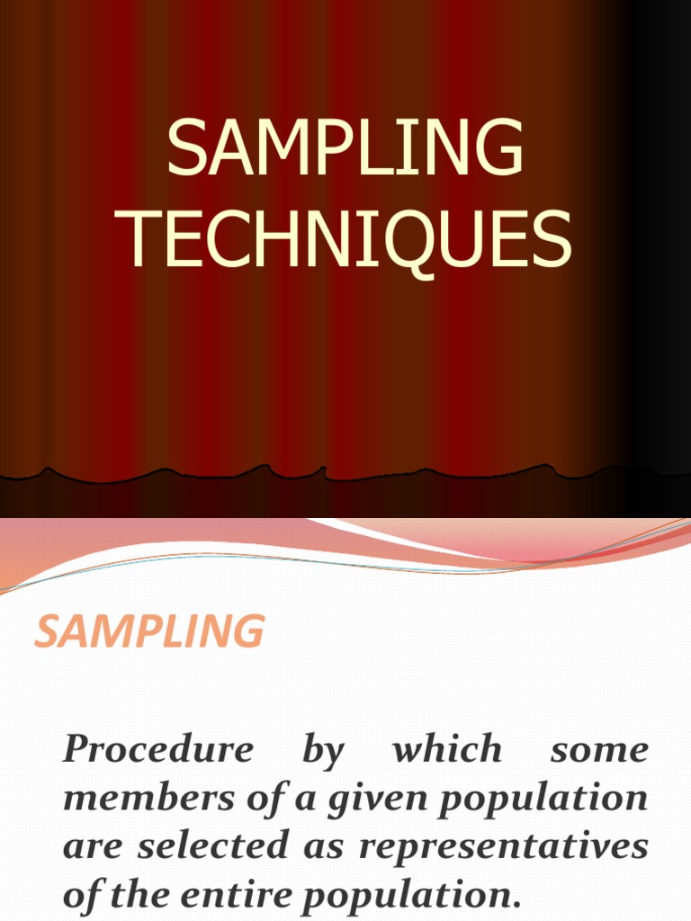 Sampling Techniques | PDF | Computers