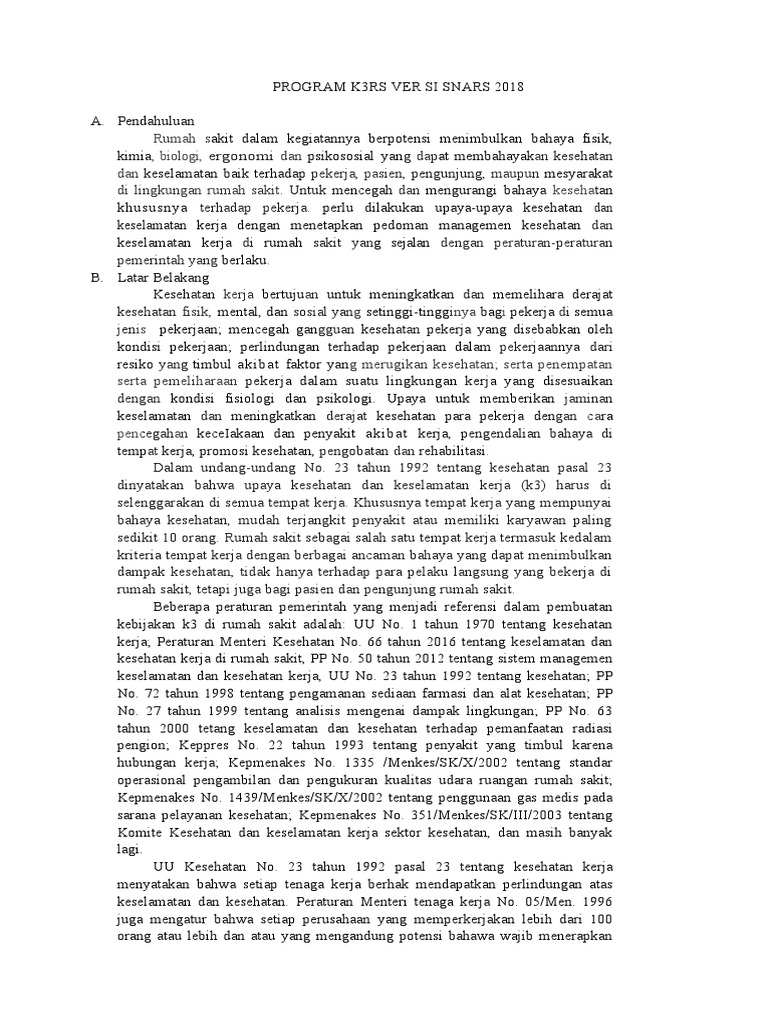 Program k3rs Snars 2020 | PDF