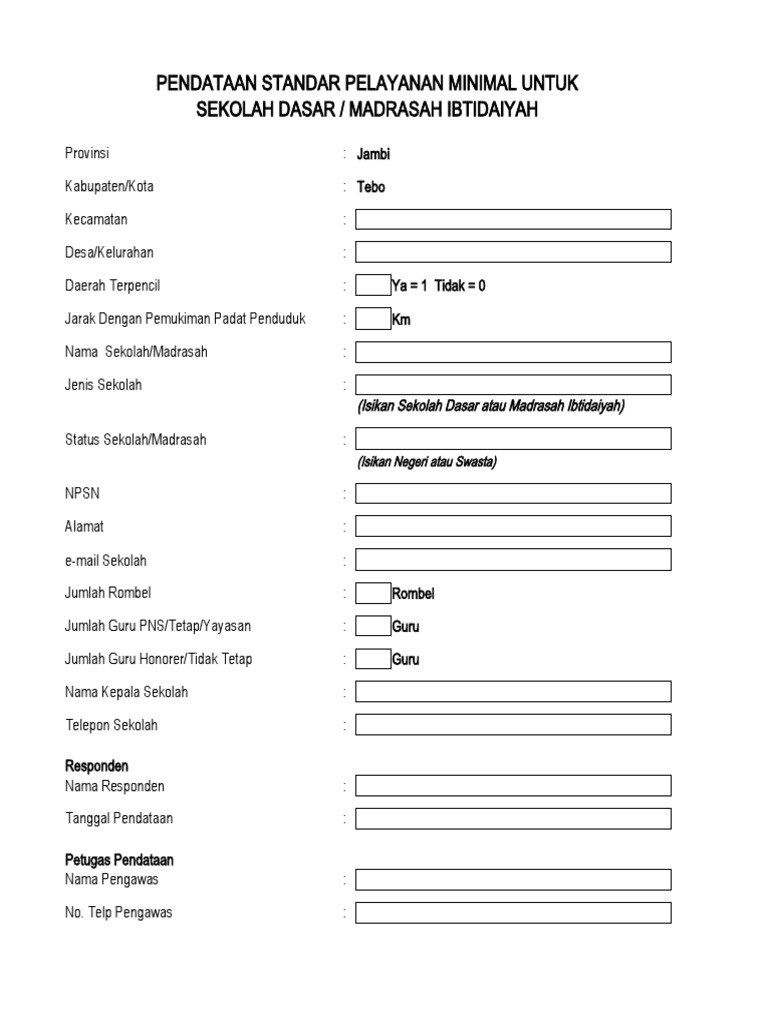 Instrumen SPM SD 2019 | PDF