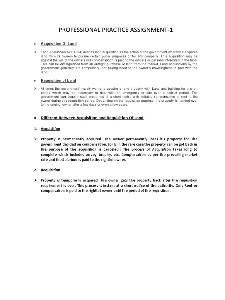 Professional Practice Assignment-1: Different Between Acquisition and ...