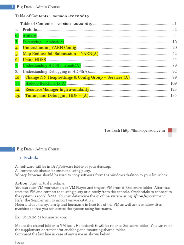 Tutorial-HDP-Administration - I HDFS & YARN PDF | PDF | Apache Hadoop | Directory (Computing)