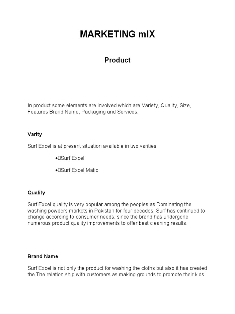 Marketing Mix | PDF | Prices | Discounts And Allowances