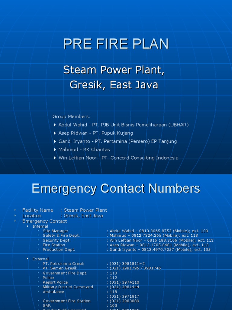 PRE FIRE PLAN - Presentation Group 1 | PDF | Firefighting | Fires