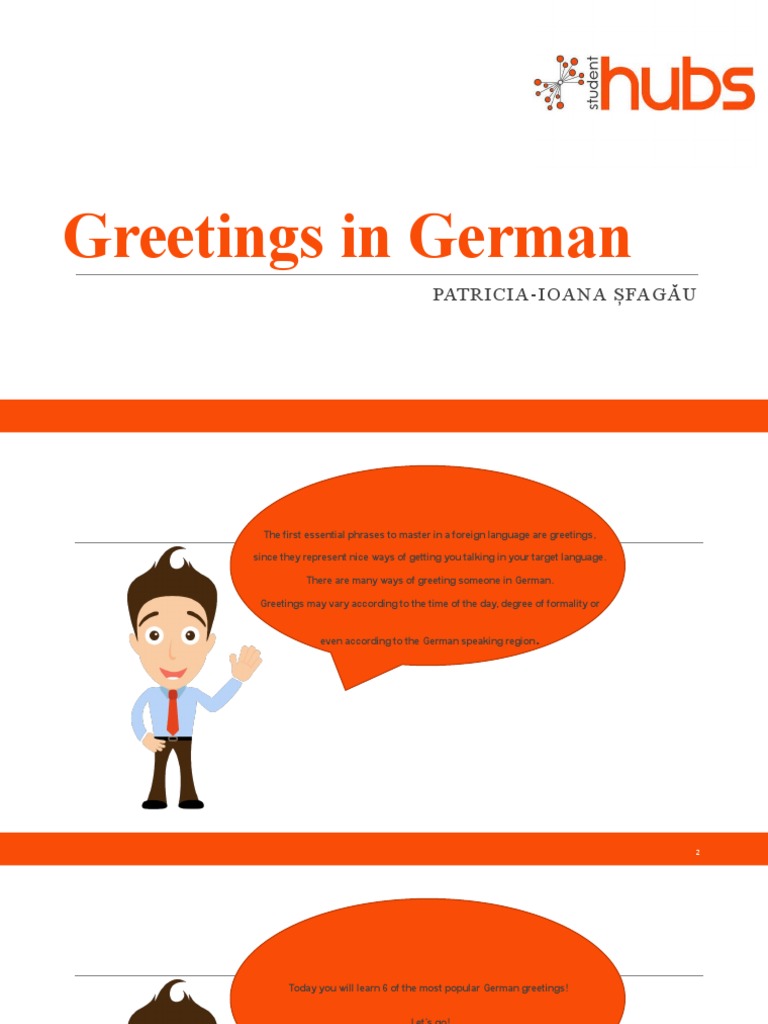 Greetings in German: Patricia-Ioana Șfagău | Download Free PDF ...
