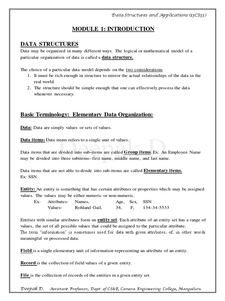 Data STR MNGLR Notes 2 | PDF | Pointer (Computer Programming) | Array ...