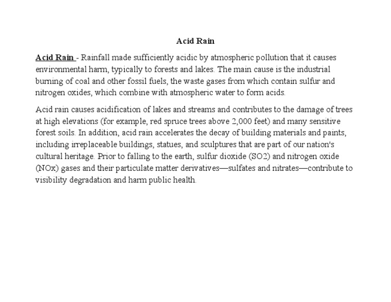 Acid Rain | PDF