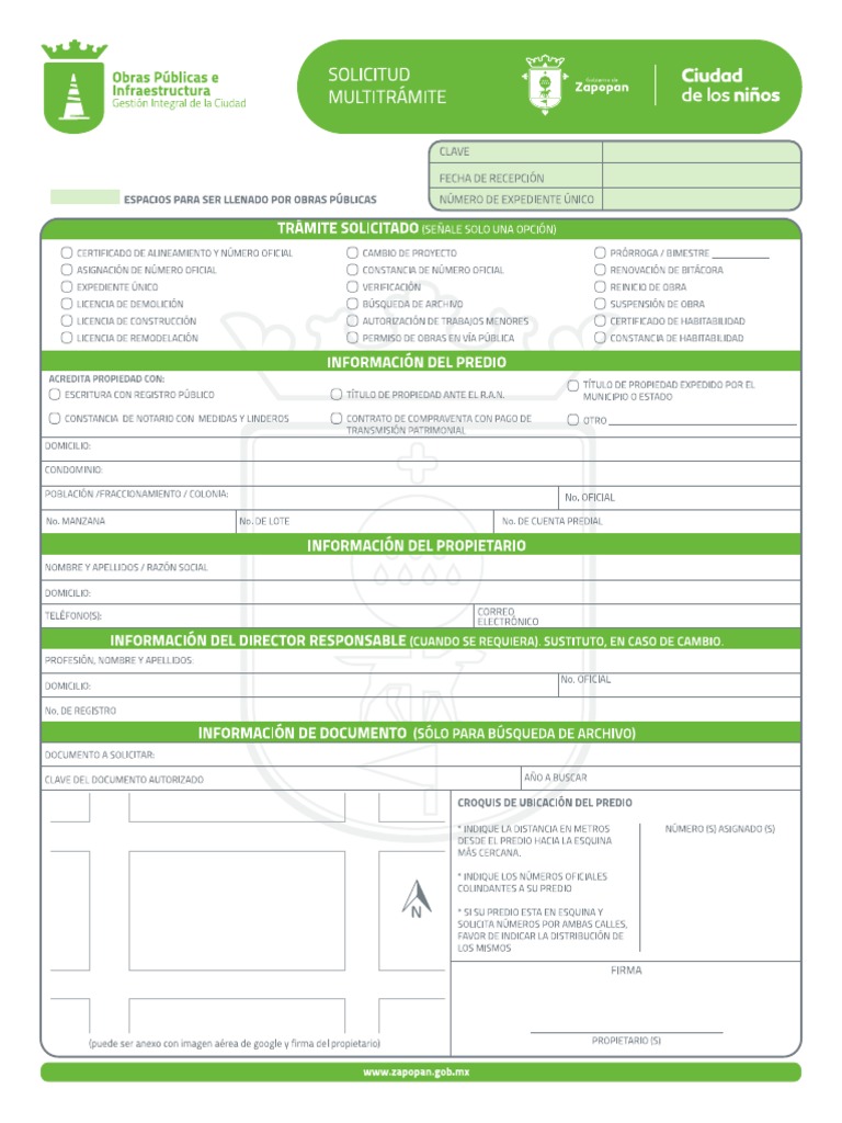 Solicitud Multitramite Zapopan | PDF