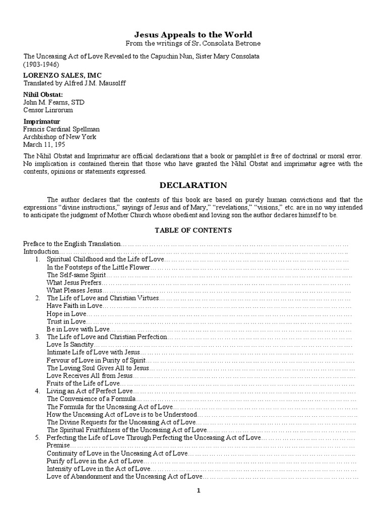 Jesus Appeals To The World | PDF | Grace In Christianity | Love