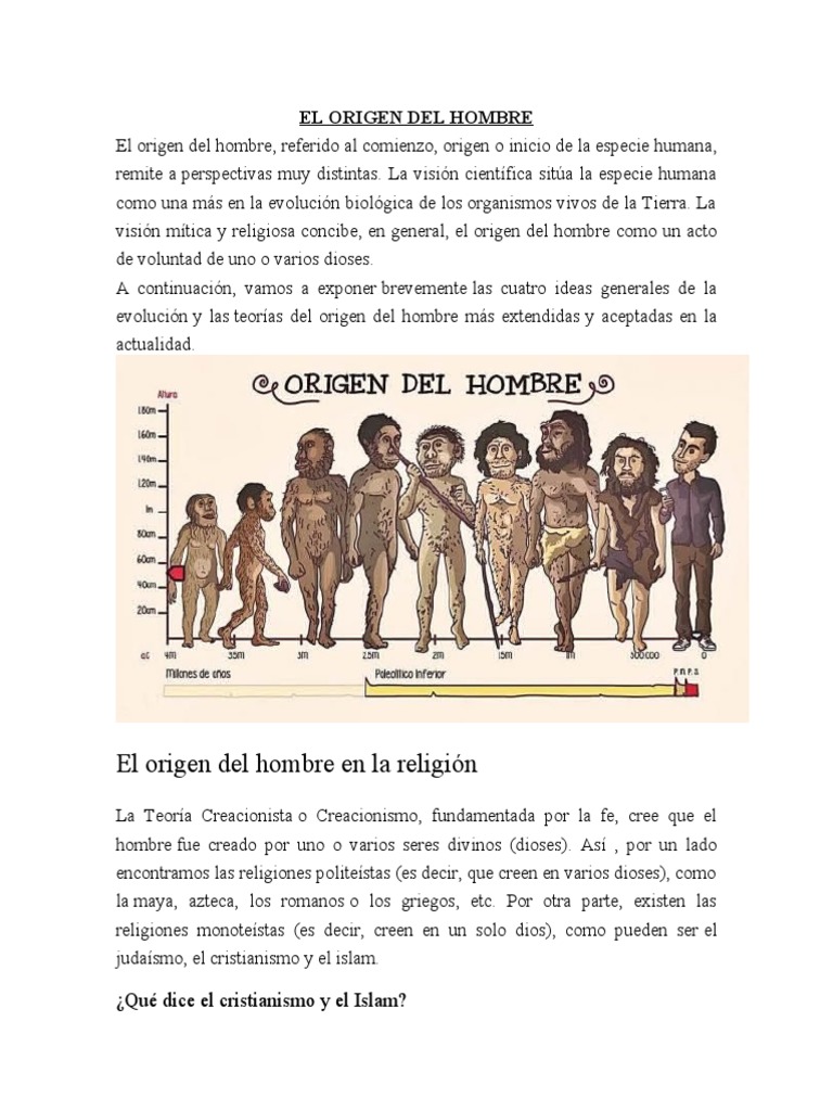 El Origen Del Hombre | Descargar gratis PDF | Evolución | Especies