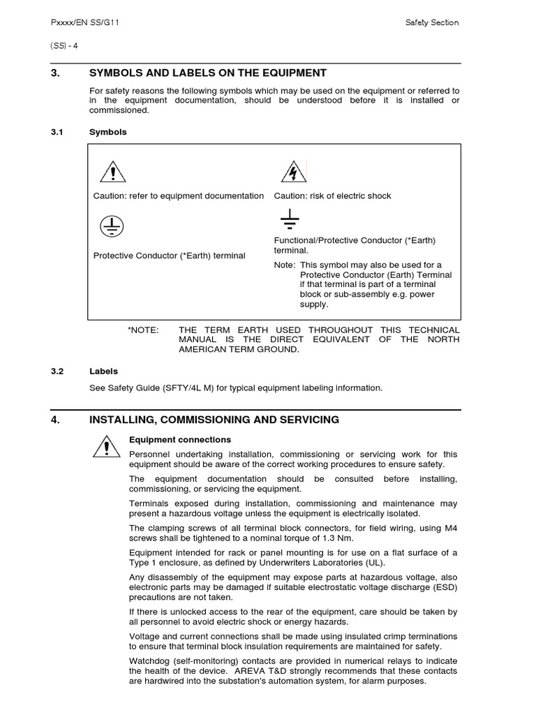 Symbols and Labels On The Equipment | Download Free PDF | Electrical ...