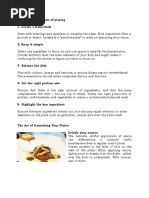 Guidelines For Plating Food | PDF | Garnish (Food) | Sauce