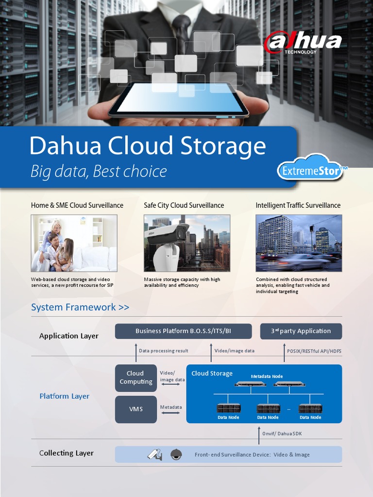 Dahua Cloud Storage: Big Data, Best Choice | PDF | Cloud Computing | Computer Data Storage