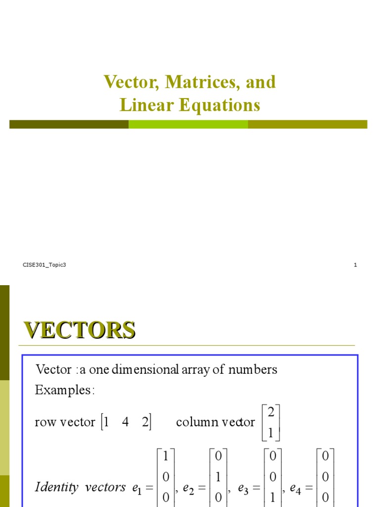 Linear Equation Numerical Solution | PDF | System Of Linear Equations ...