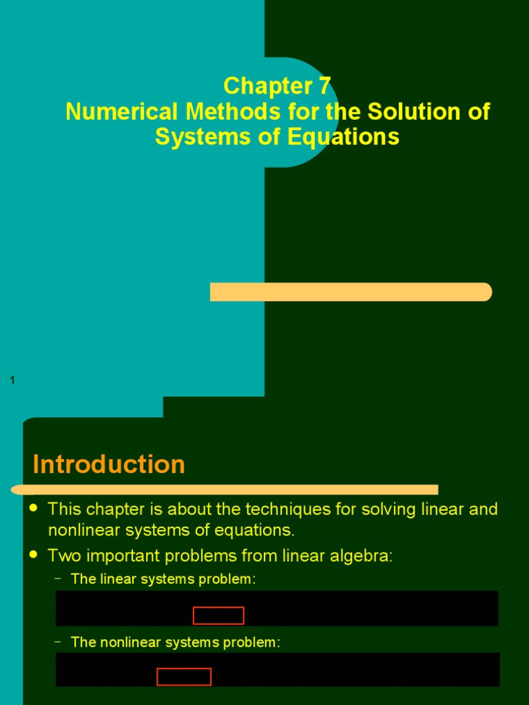 Linear Equation Numerical Solution Lanjut | PDF | System Of Linear Equations | Matrix (Mathematics)