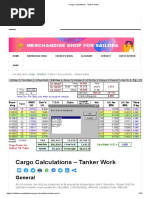 Oil Tanker Cargo Calculations | PDF | Barrel (Unit) | Density