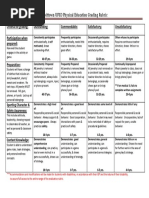 Rubric For Physical Education | PDF | Physical Education | Leadership