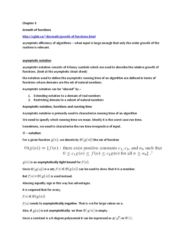Chapter 3 Growth Functions | PDF | Function (Mathematics) | Numbers