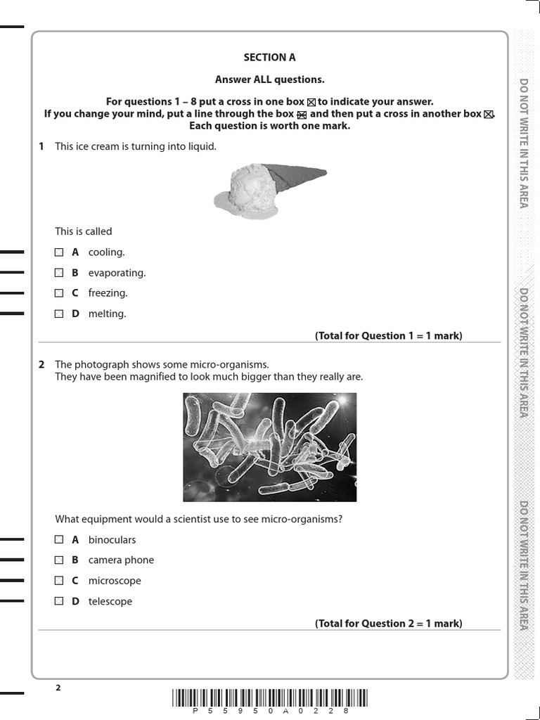 Science Test Paper | PDF | Ice | Water