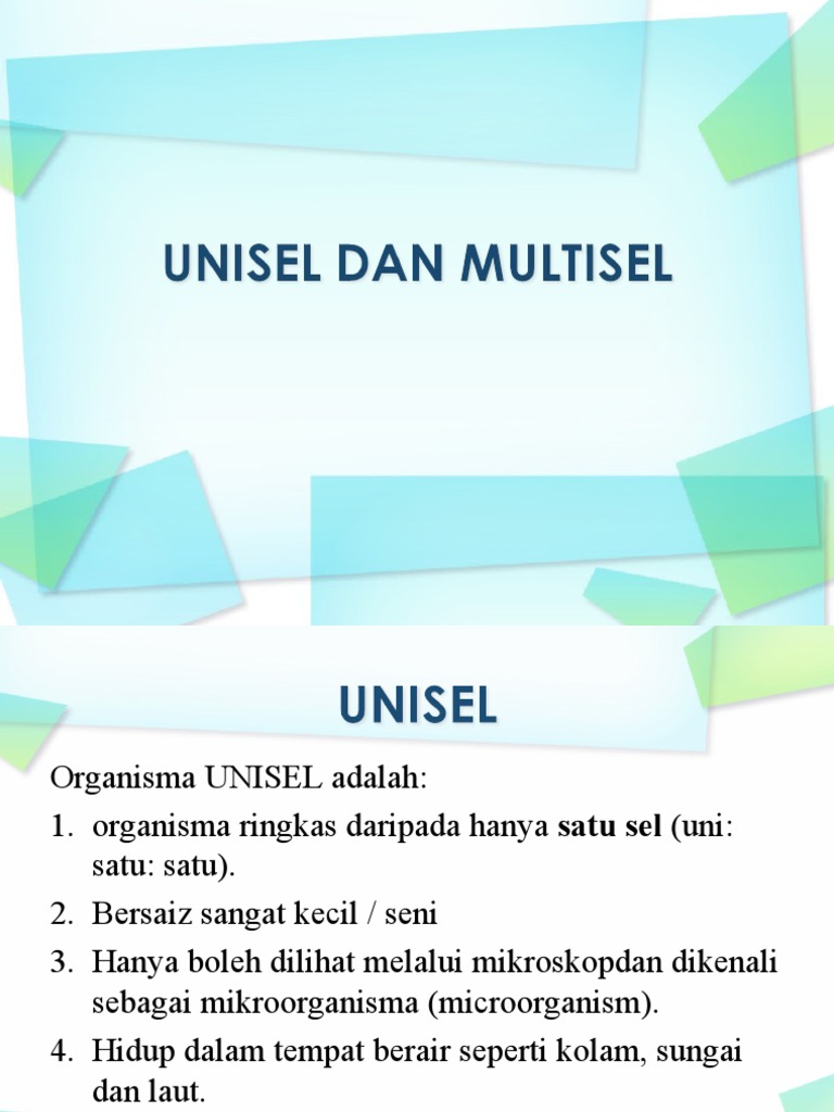 Unisel Dan Multisel | PDF