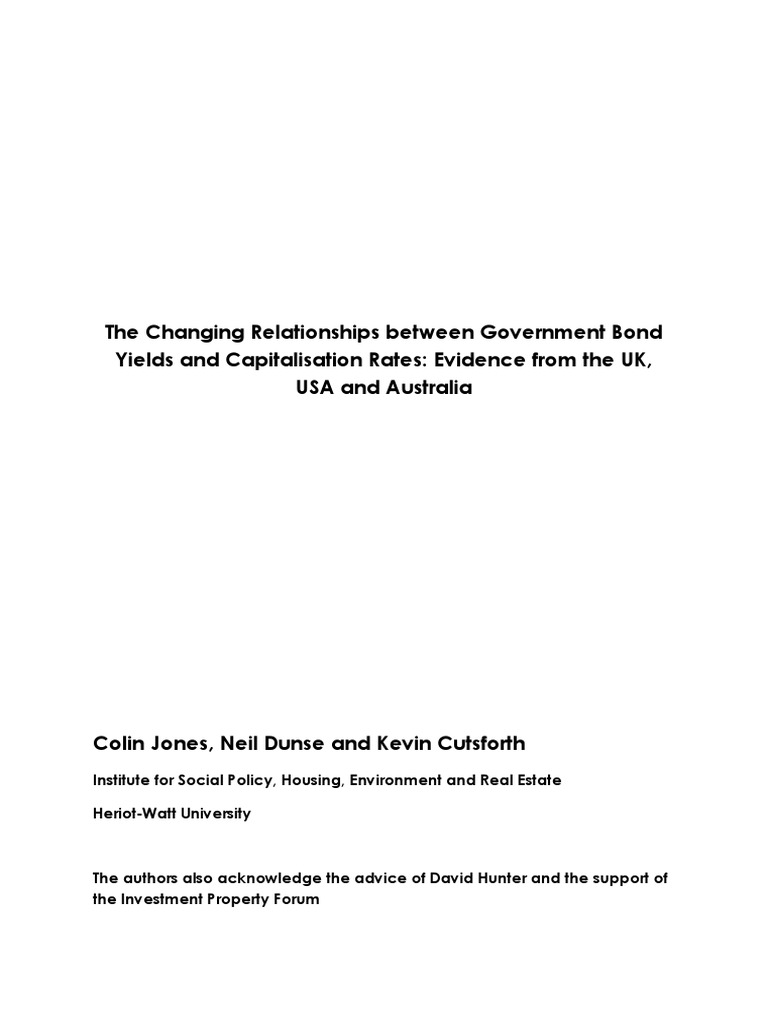 Changing Bond Yields and Capitalisation Rates May 2015 | Download Free ...