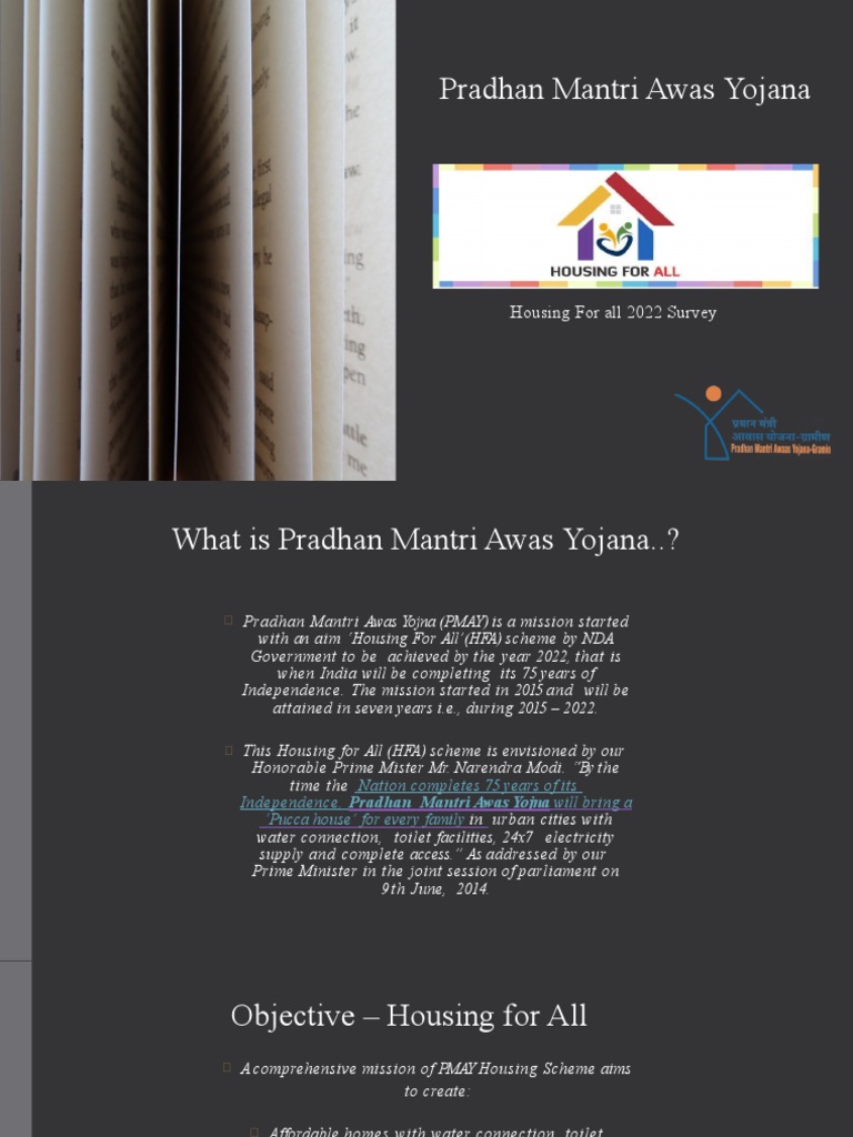 PMAY 2022 Housing Survey Report | PDF | Government Of India | Economy ...