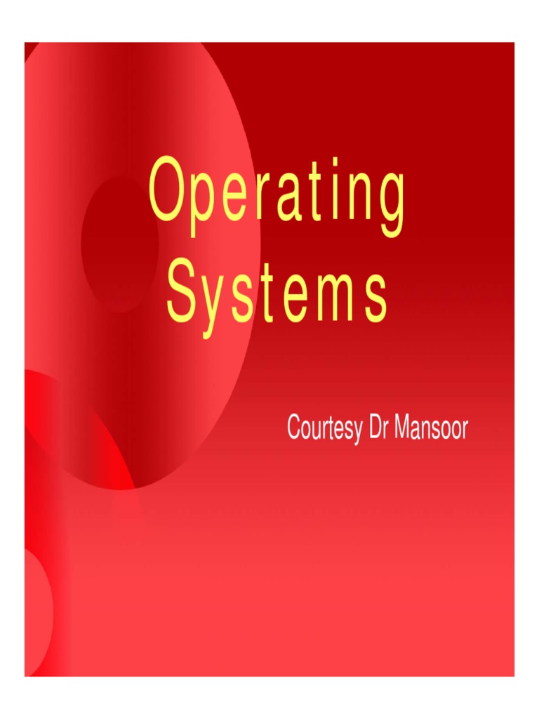 Operting System PDF | PDF | Scheduling (Computing) | Process (Computing)