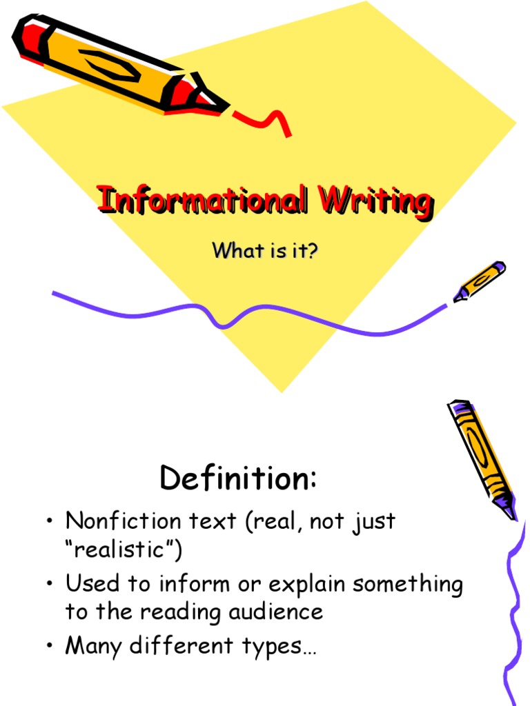 Informational - Writing Powerpoint | PDF | Public Opinion | Public Sphere