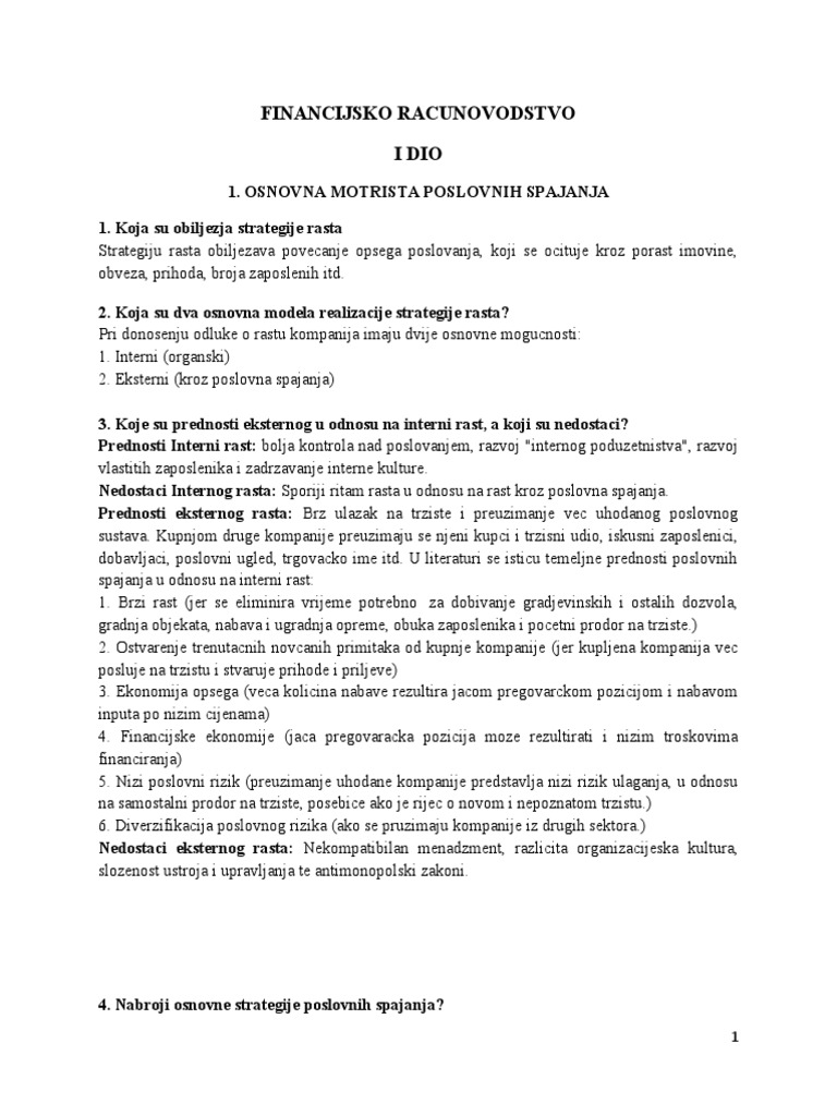 Financijsko Racunovodstvo | PDF