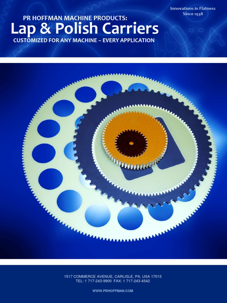 Lap & Polish Carriers: PR Hoffman Machine Products | PDF
