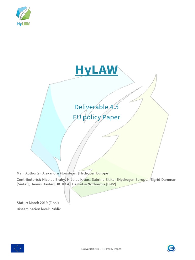 EU Hydrogen Policy Paper | PDF | Low Carbon Economy | Fuel Cell