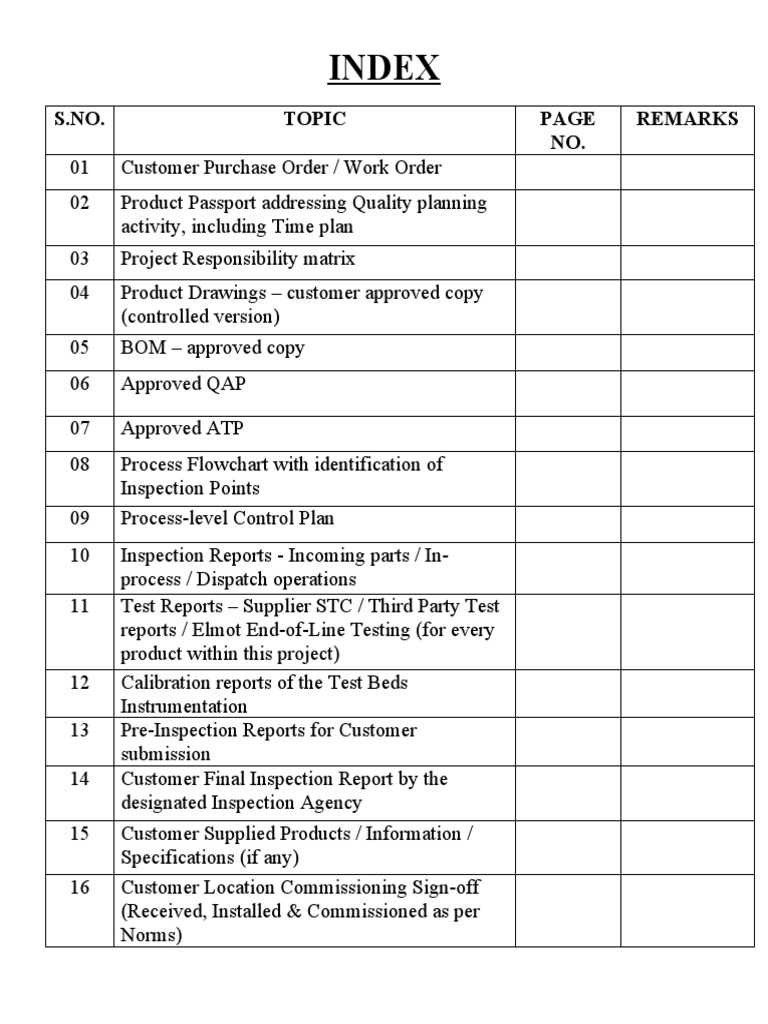 PROJECT QUALITY INDEX - Copy