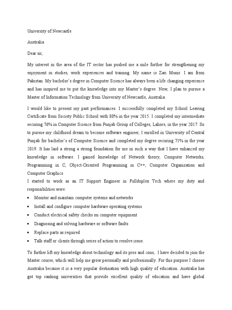 Sop | PDF | International Student | University