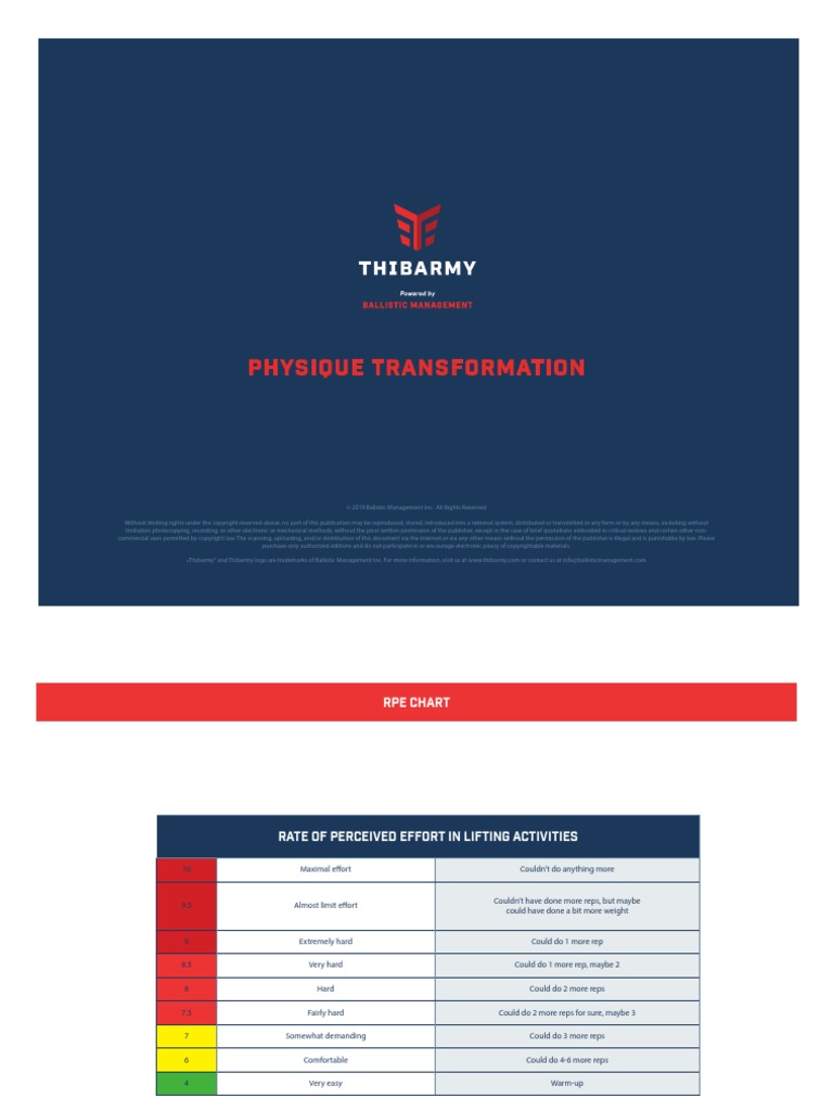 ThibArmy - Men's Physique Transformation | PDF | High Intensity ...